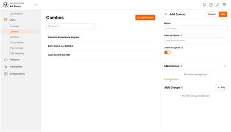 How To Add Combo PAR MENU Knowledge Base
