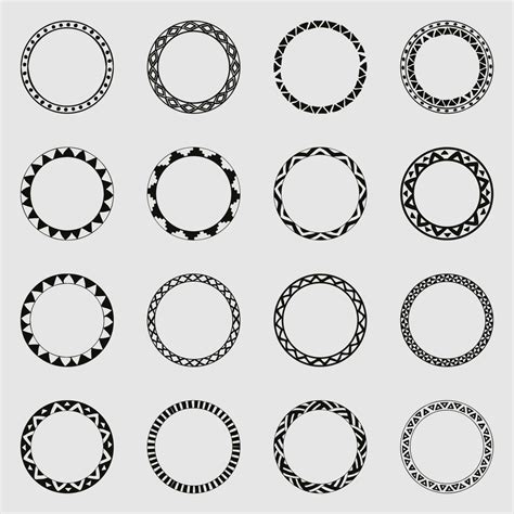 Collection Of Round Decorative Border Frames 22079256 Vector Art At Vecteezy