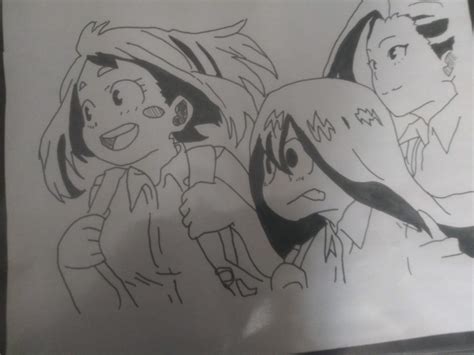 Uraraka Tysu Yayorozu My Hero Acdamia Anime Drawings Amino