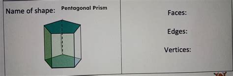 solved name of shape pentagonal prism faces edges vertices [math]