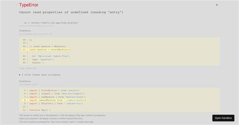 Xstate Inspector Iframe Working Codesandbox