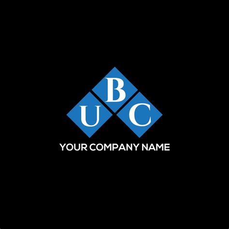 Ubc Letter Logo Design On Black Background Ubc Creative Initials