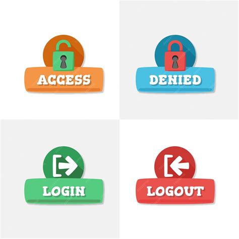 Free Vector Hand Drawn Login And Logout Buttons Icons