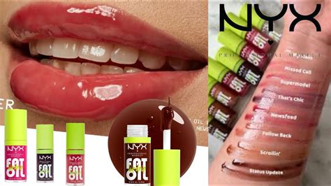 Nyx Fat Lip Oil Missed Call Swatches
