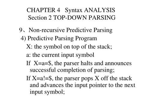Ppt Chapter 4 Syntax Analysis Section 0 Approaches To Implement A Syntax Analyzer Powerpoint