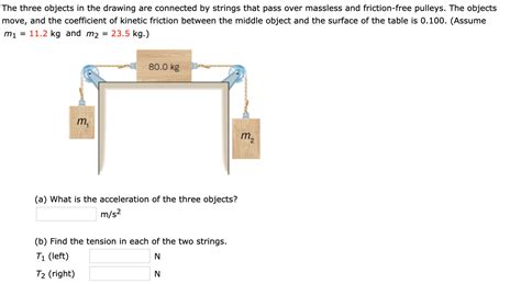 Solved The Three Objects In The Drawing Are Connected By Chegg Com