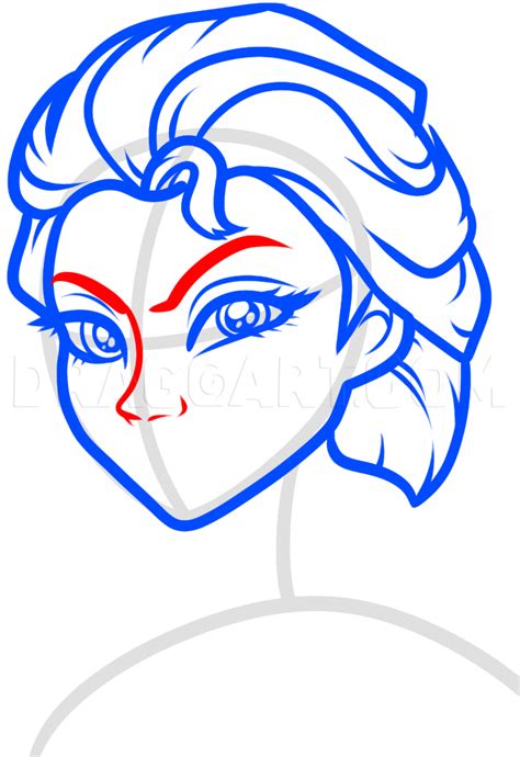 How To Draw Elsa From Frozen Drawing Step By Step By Dawn DragoArt