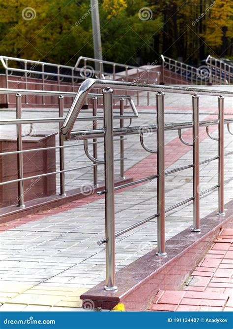 Wheelchair Ramps With Steel Handrails Royalty Free Stock Image CartoonDealer Com 191134408
