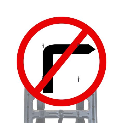 No Right Turn Quick Fit Sign Face Diagram 613 Ssuk