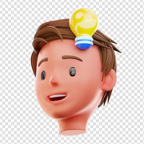Premium Psd Head Thinking 3d Rendering Of Graphic Design Element