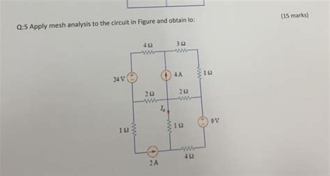 Solved Apply Mesh Analysis To The Circuit In Figure And Chegg