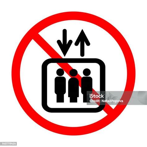 อย่าใช้ไอคอนเวกเตอร์ลิฟต์ ภาพประกอบสต็อก ดาวน์โหลดรูปภาพตอนนี้ Alarm การขนส่ง หัวข้อ การ