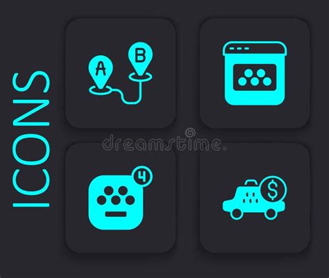Gps Location Mobile Phone App Button Icon Vector Stock Vector