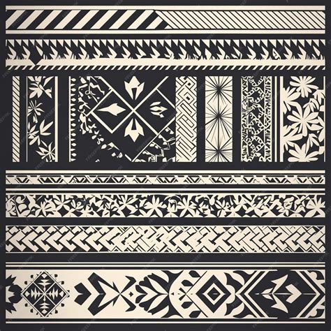 Filipino Tboli Patterns With Tribal Motifs Premium Ai Generated Vector