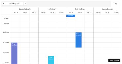 Resources Devextreme Scheduler Codesandbox
