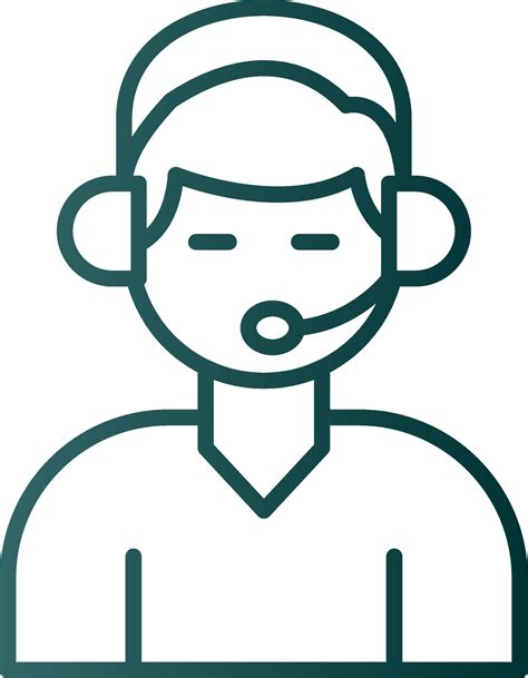 Customer Support Line Gradient Icon 43713669 Vector Art At Vecteezy