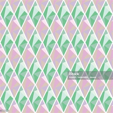 원활한 벡터 기하학 패턴입니다 분홍색 및 청록색 컬러로 마름모와 대칭 배경 다각형 디자인입니다 기하학적 인 삼각형 종이 접기 스타일 그래픽 일러스트 레이 션입니다 0명에