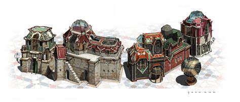 Artstation Piltover Architecture Joon Ahn League Of Legends Environment Concept Art