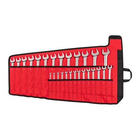 Tekton 6 32 Mm Combination Wrench Set With Pouch 27 Piece Wcb94203