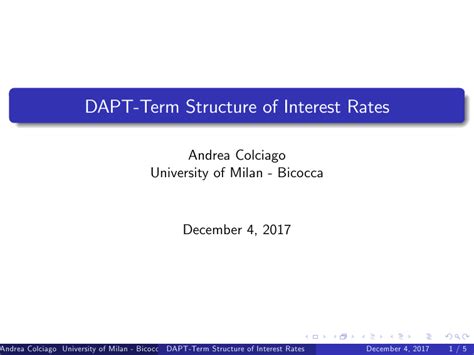 Term Structure Of Interest Rates Presentation
