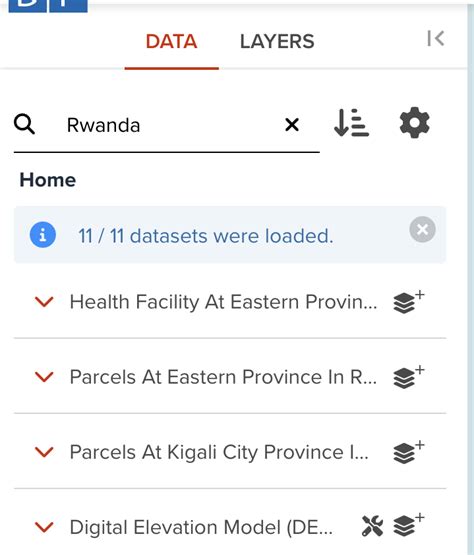 searching datasets on map page geohub documentation