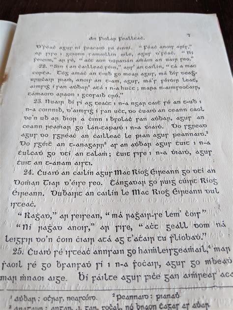 Detail Of Book An Fiolar Fealltach Gaelic Type Print Struck 1906
