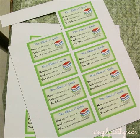 Simply Sixth Grade Diy Classroom Contact Information Magnets