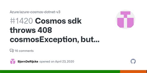 Cosmos Sdk Throws CosmosException But Operation Succeded In The Database Issue