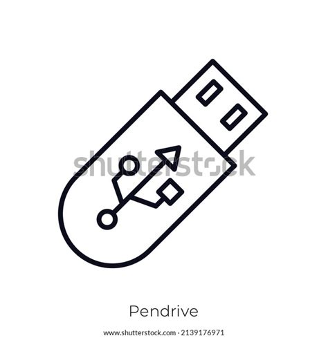 Pendrive Icon Outline Style Icon Design Stock Vector Royalty Free 2139176971 Shutterstock