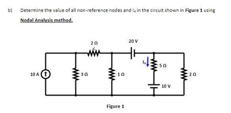 Solved B Determine The Value Of All Non Reference Nodes And