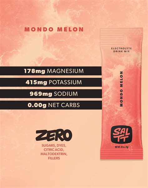 Buy Saltt Mondo Melon Electrolyte Drink Mix Yo Keto Australia