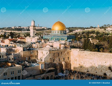 Panoramic View Of The Western Wall And The Temple Mount In The Old City