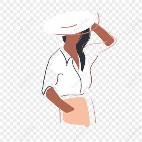 손으로 그린 만화 아름다운 여자 일러스트 핑크 치마 모자 그림여학생중학교 Png 일러스트 무료 다운로드 Lovepik