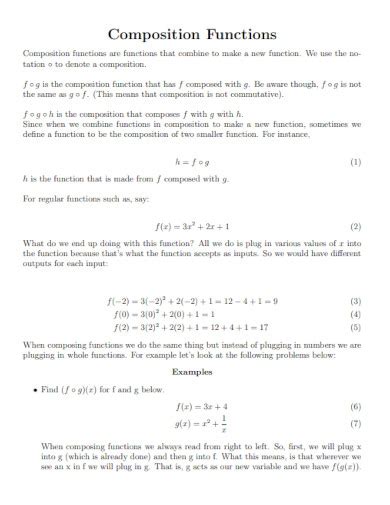 Function Examples Format How To Identify PDF