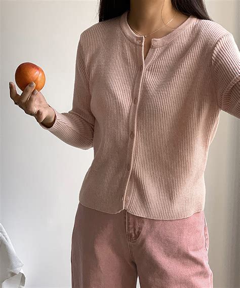 로렌하이 [made]메이크 골지 라운드 가디건 4 Color