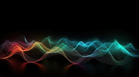 Premium Ai Image An Abstract Representation Of Sound Waves And Music Frequencies Generative Ai