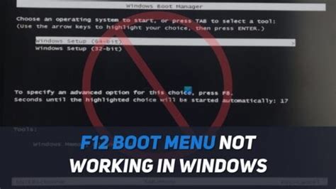 f12 boot menu not working in windows 11