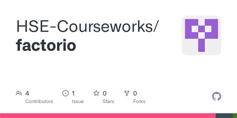 GitHub HSE Courseworks Factorio