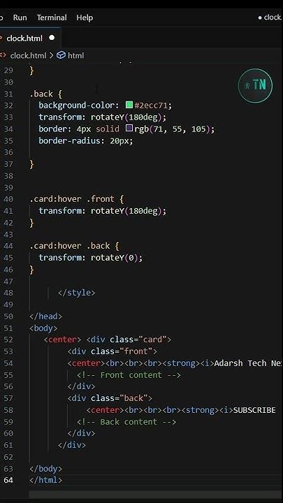 Transform Flip Card Flip Card Animation Using Html Html Css Short