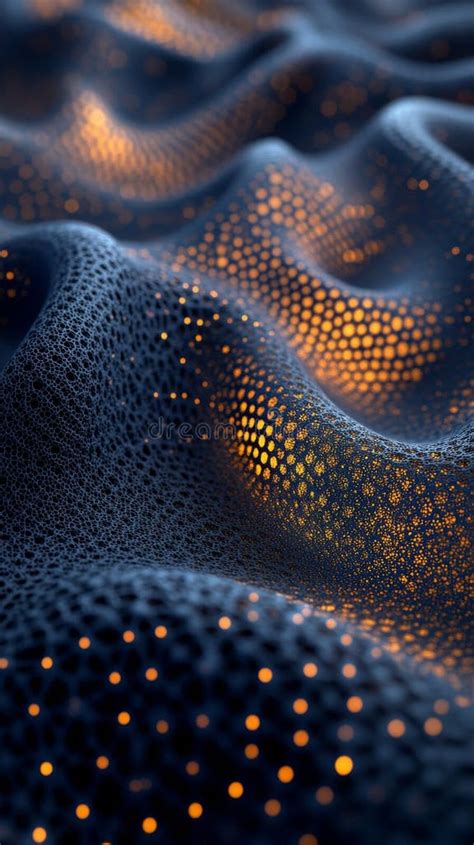 An Up Close Abstract Representation Of Molecular Bonds Featuring Interconnected Atoms In