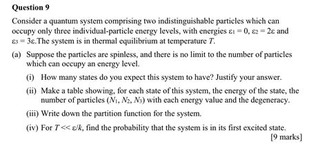 Solved Question Consider A Quantum System Comprising Two Chegg