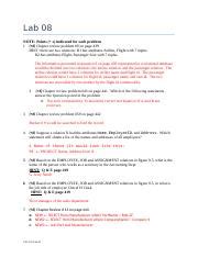 Lab Answers Docx Lab NOTE Points X Indicated For Each Problem Chapter Review Problem