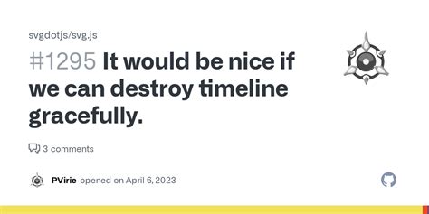 It Would Be Nice If We Can Destroy Timeline Gracefully Issue Svgdotjs Svg Js GitHub