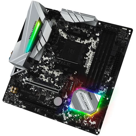 Placa Mãe Asrock B450m Steel Legend Amd Am4 Matx Ddr4 Concórdia Placa Mãe Asrock B450m Steel Legend Amd Am4 Matx Ddr4 Concórdia