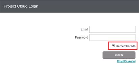 Remember Username And Password Newforma Constructex™ Help