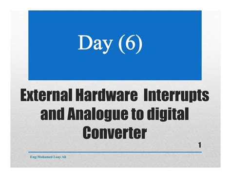 avr course day6 external hardware interrupts and analogue to digital
