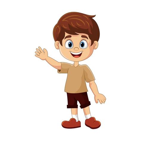 Boy Waving Hand Vector Art Icons And Graphics For Free Download