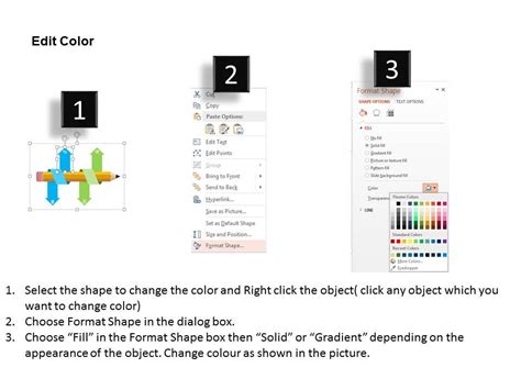 Twisted Arrow And Pencil For Growth Indication Flat Powerpoint Design
