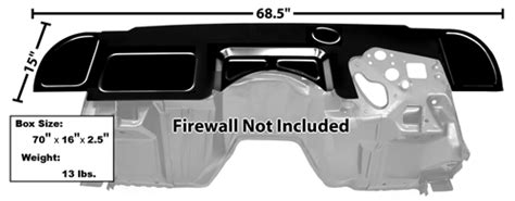 1968 1969 Firebird Custom Smooth Firewall Cover Panel