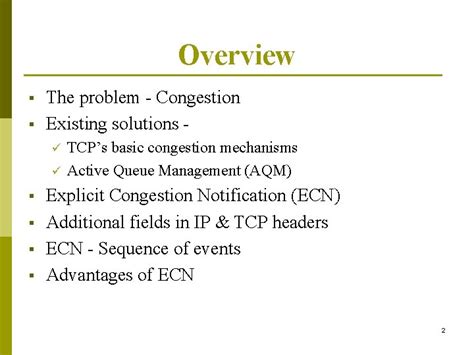 Explicit Congestion Notification Ecn Rfc 3168 Cisc 856
